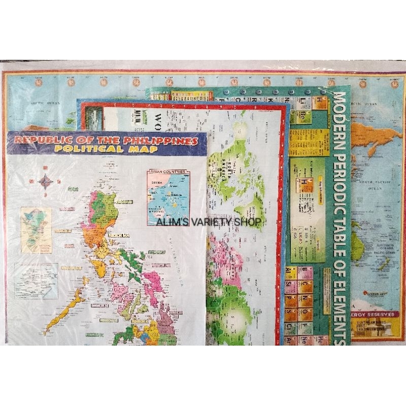 MAPS PHILIPPINES, WORLD, PERIODIC TABLE ELEMENTS | Shopee Philippines