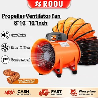 370W ventilation fan 8/10/12 inch portable axial flow fan industrial ...
