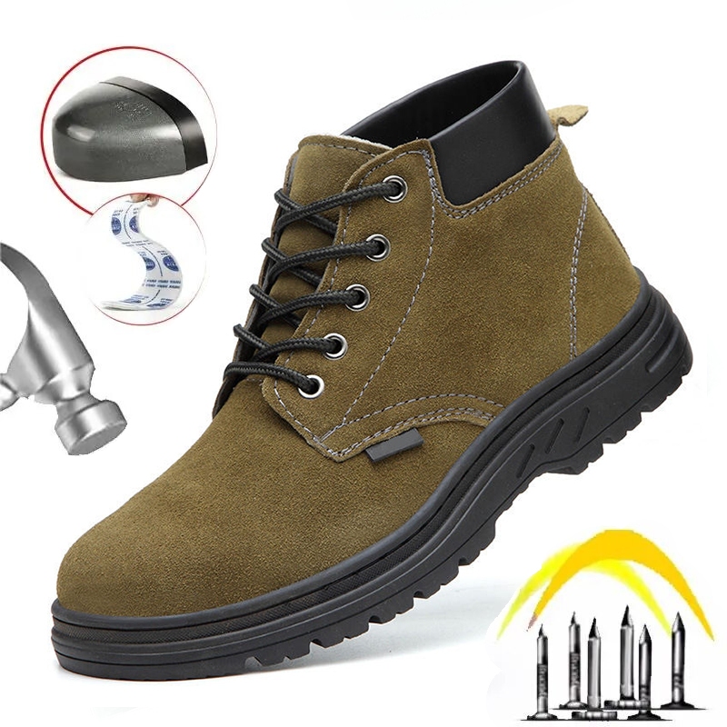Labor Protection Shoes Construction Site Safety Boot AntiSmashing Anti ...