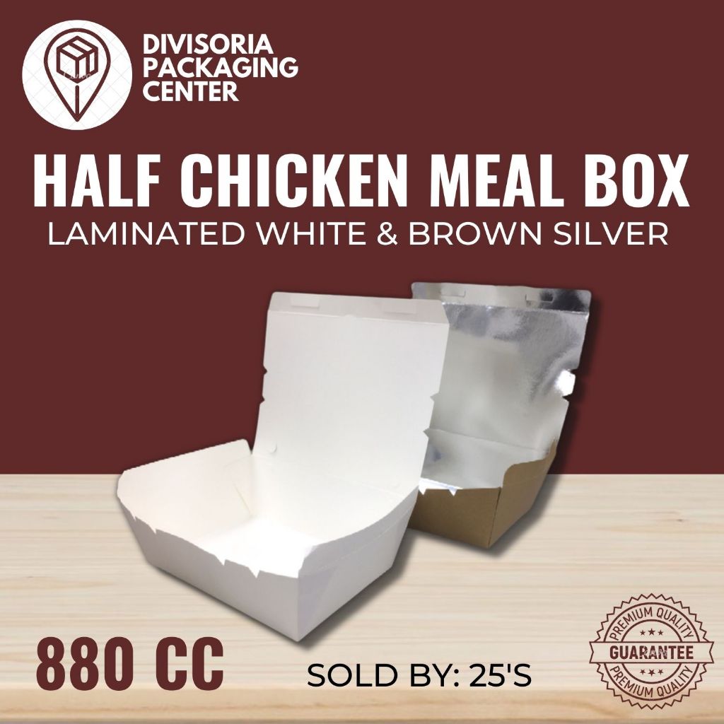 (25pcs) 880cc Chicken(half) Meal Box / Lunch Takeout box/Eco-Friendly ...