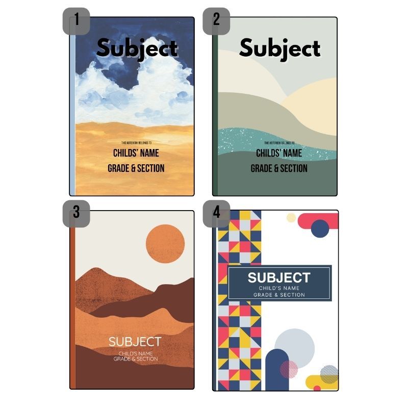 Abstract Theme Notebook (Plastic Spring Notebook) / 60 Sheets (Sold per ...