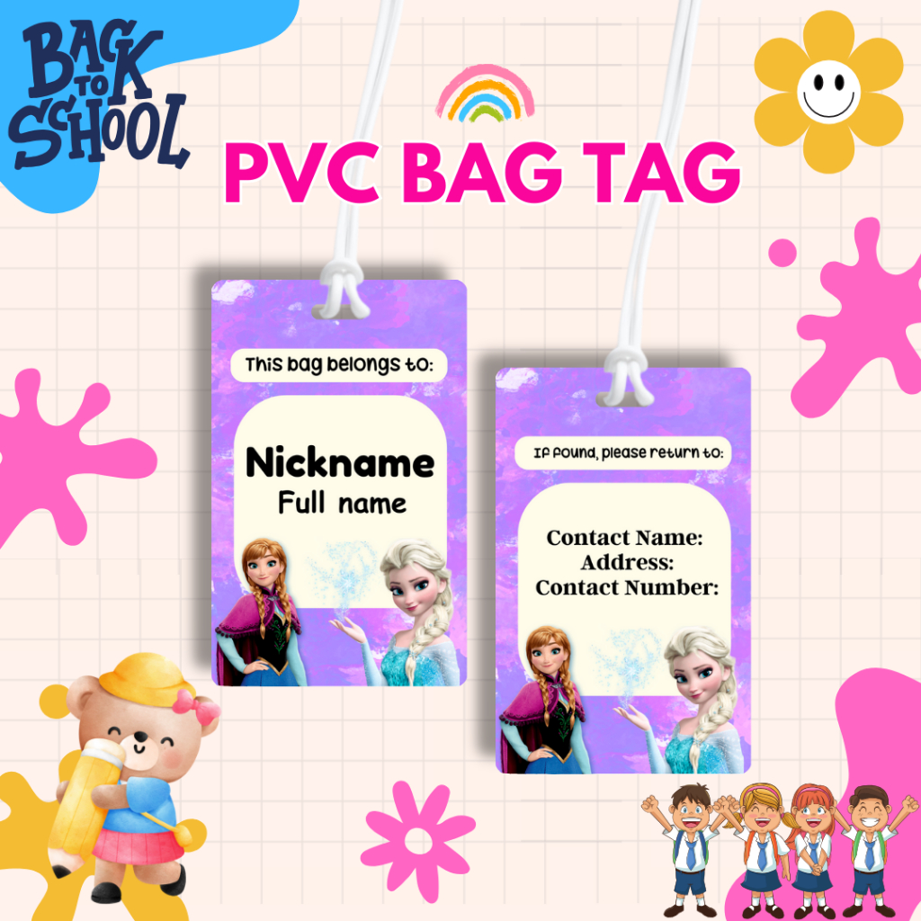Personalized PVC Bag Tag for Kids Customized Bag Tag Luggage Tag PVC ...