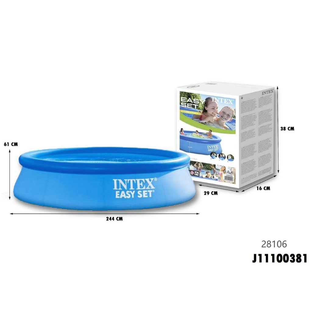 INTEX Easy Set Pool Age 6+ （8ft x 24 in） | Shopee Philippines