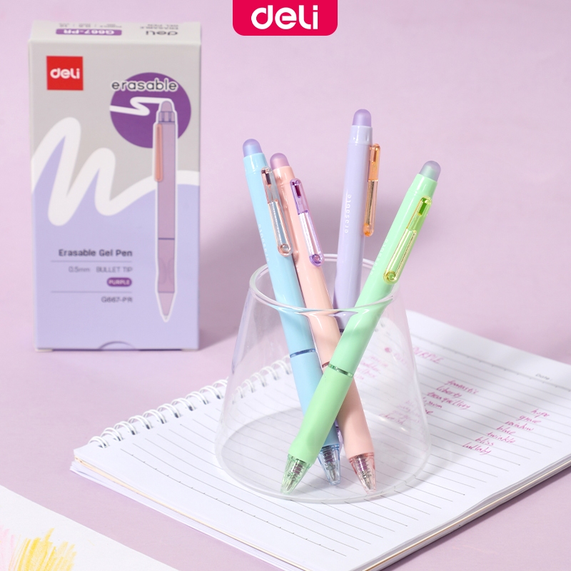 Deli Press Erasable Gel Pen 0.5mm Bullet Tip 1pc EG667 | Shopee Philippines