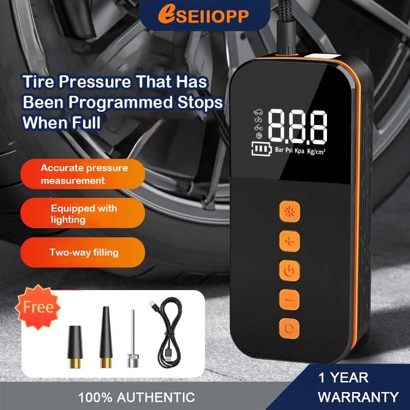 ESEIIOPP Air Pump 3 in 1 Portable Tire Inflator For Car Motorcycle ...