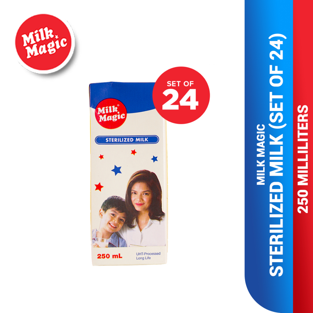 Milk Magic - Sterilized Milk 250ml (Set of 24) - Expiry Date: May 19 ...