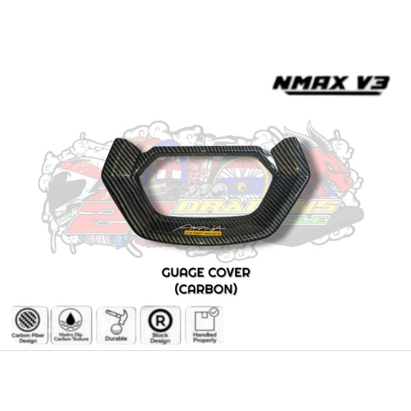 NEW!! Yamaha Nmax v3 turbo twill hydro dip carbon glossy guage cover ...