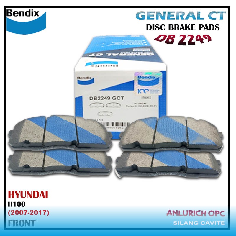 BENDIX BRAKE PADS (FRONT) HYUNDAI H100 (2007-2017)/ Part no: DB-2249 ...