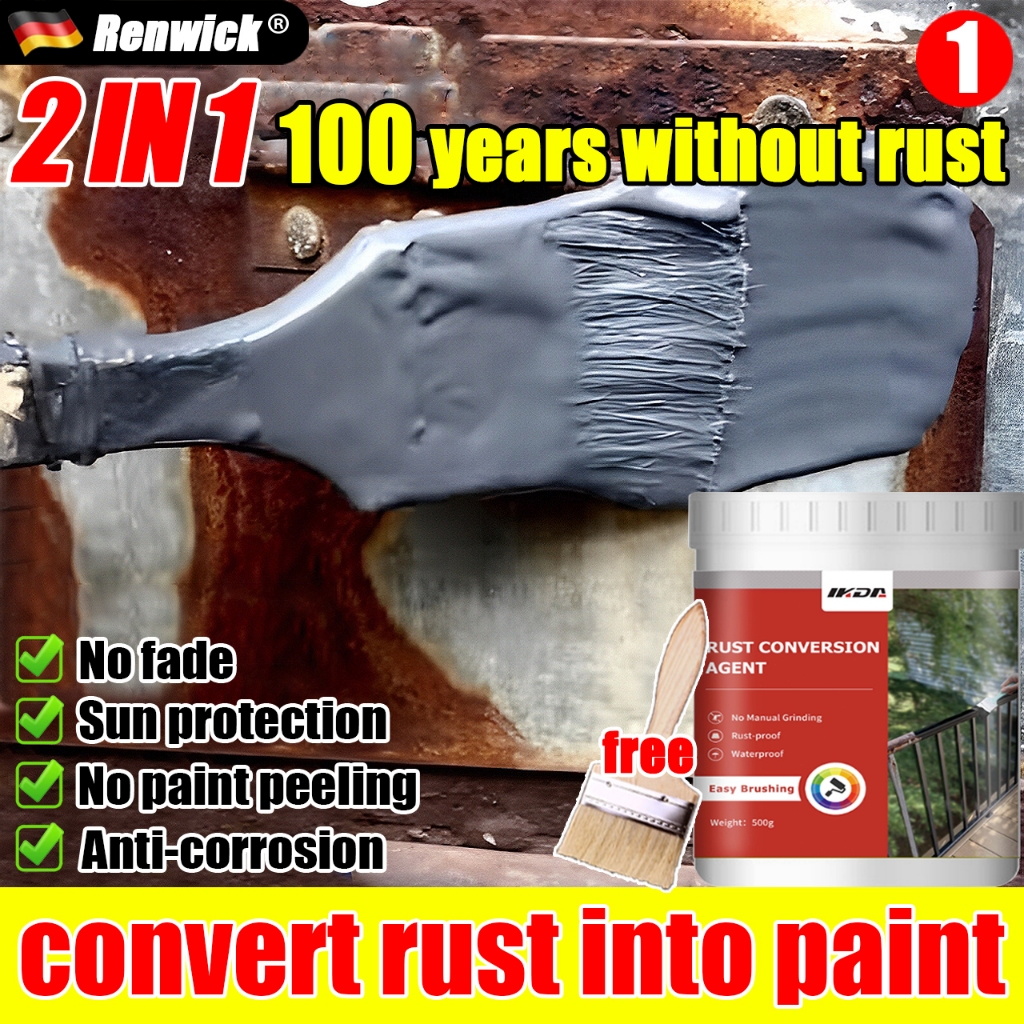Free brush 5000G Anti Rust Paint For Metal Rust Remover Primer Paint ...