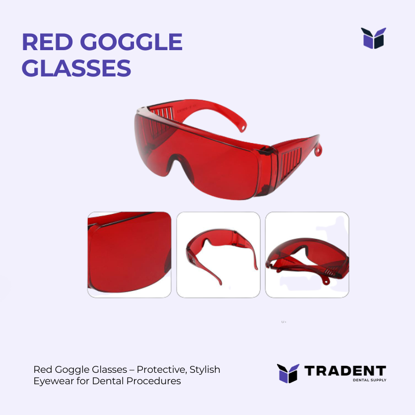 Red Goggle Glasses Dental Protective Eye Curing Light Whitening Lab Eye ...
