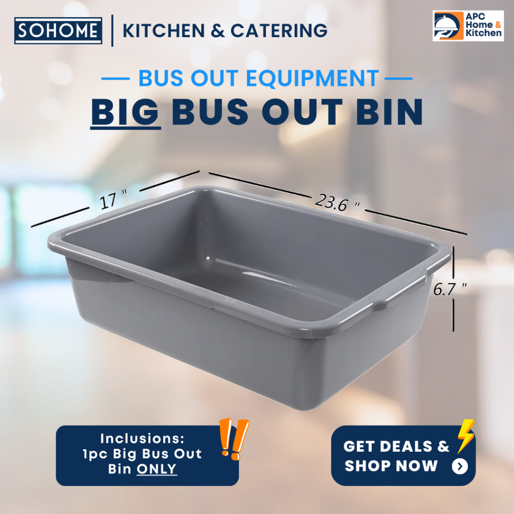 Commercial Bus Out Bins | Heavy-duty plastic perfect for restaurant ...