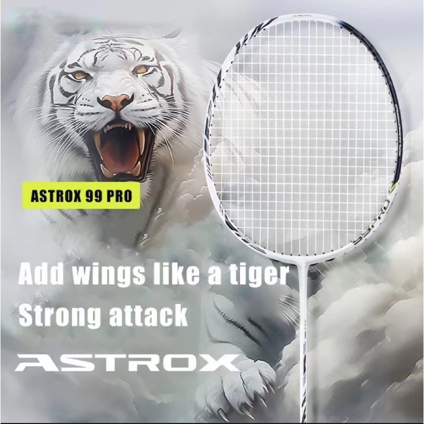 YY Badminton Racket ASTROX 99 Pro White Tiger Full Carbon Single 4U 83g ...