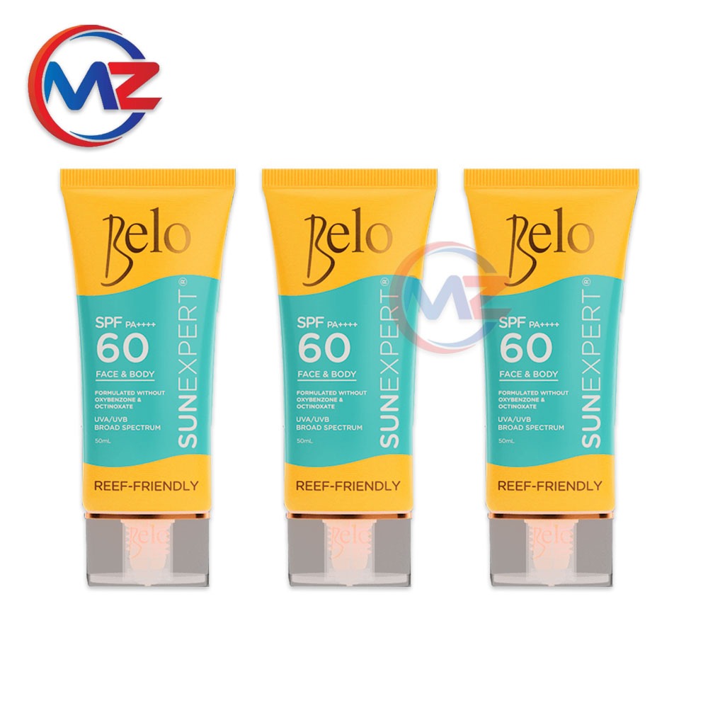 ( SET OF 3 ) Belo SunExpert Reef-friendly Sunscreen SPF60 50ml | Shopee ...