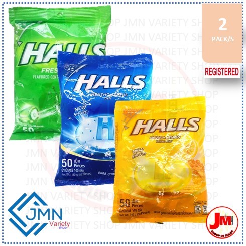 JM FG-0069 | Halls Candy 50's | 2 PACKS | Fresh Lime | Honey Lemon ...
