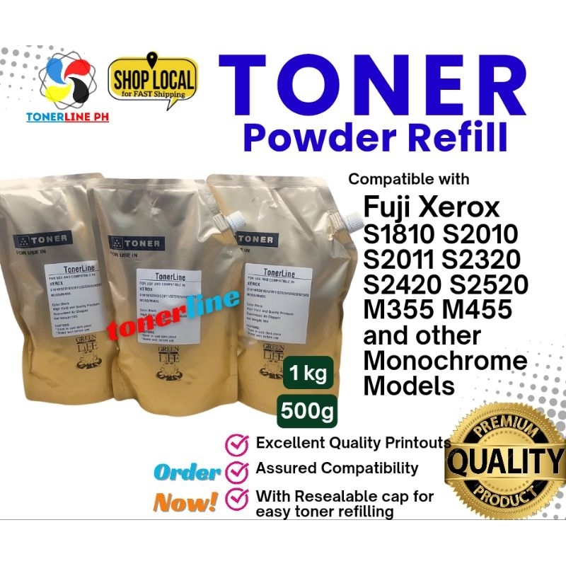 Fuji Toner Powder 500grams/1kg S1810 M355 M455 S2010 S2110 S2320 S2420 ...