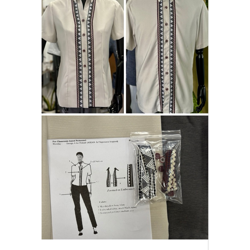 Monday DepEd Teachers uniform Monday Female/Male (fabrics only ...