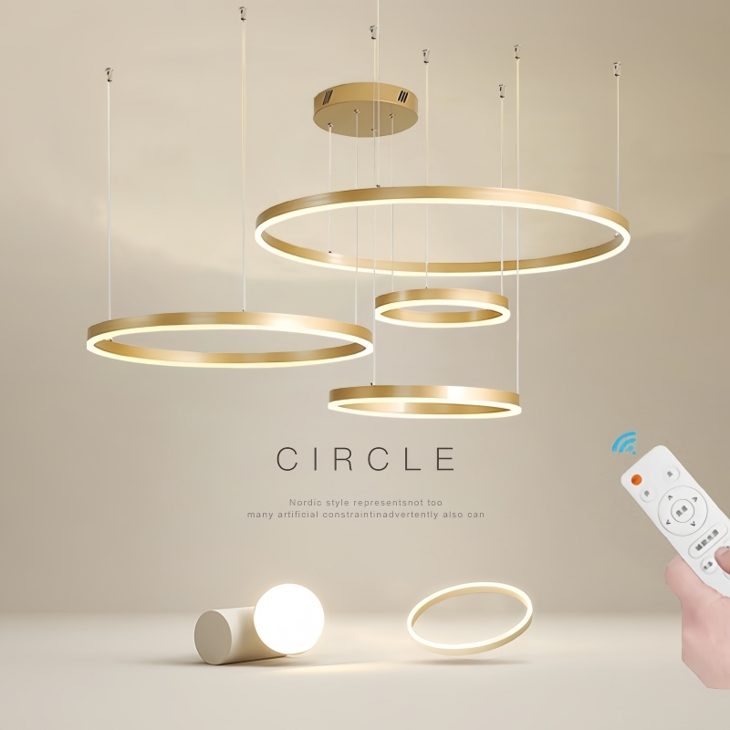 Modern Design Chandelier Ceiling Light Tri Color With Remote Drop Lamps ...