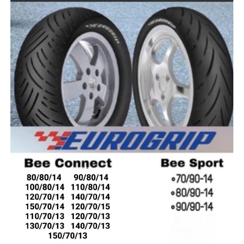 EUROGRIP BEE CONNECT 110/70/13 130/70/13 110/80/14 120/70/14 140/70/14 ...