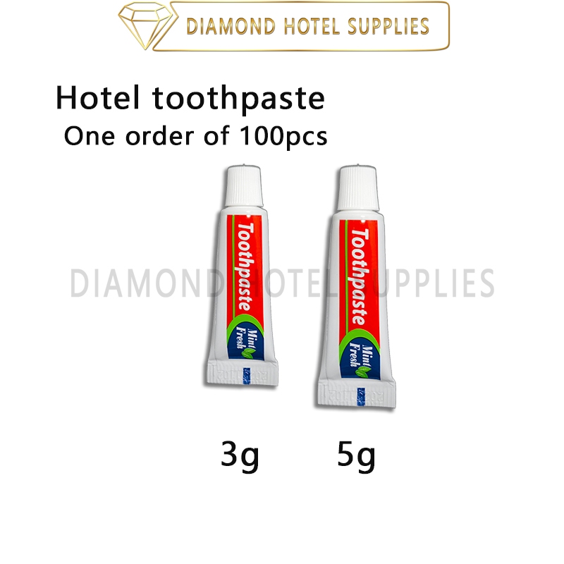 100 pcs 5g Hotel TOOTHPASTE Mini Travel toothpaste Affordable Cheap ...