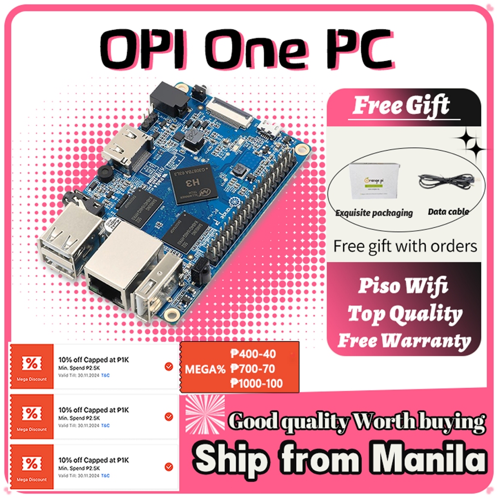 Orange Pi One / Pi PC PISO WIFI 1G RAM +H3 CPU Developent Board With DC Cable | Shopee Philippines