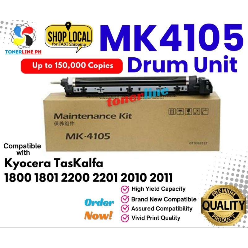 Brand New Drum Unit MK4105 Compatible with Kyocera Taskalfa 1800 2120 ...