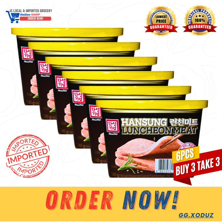 BUY 3 TAKE 3 - HANSUNG Korean Spam Authentic Luncheon Meat 340g - 2027 Expiry | Shopee Philippines