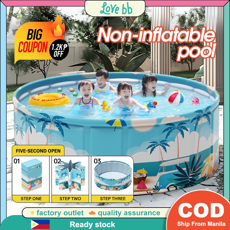 Non Inflatable Foldable Swimming Pool For Kids Family Size outdoor ...