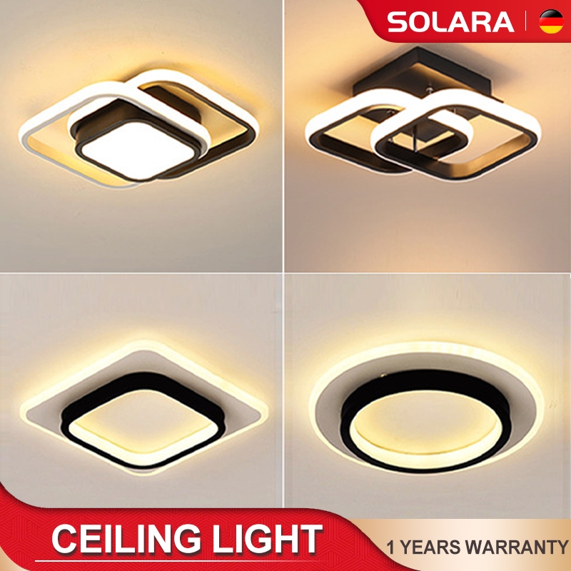Solara Modern Ceiling Light For Living Room Nordic Style Ceiling Lamp Led Tricolor Squre