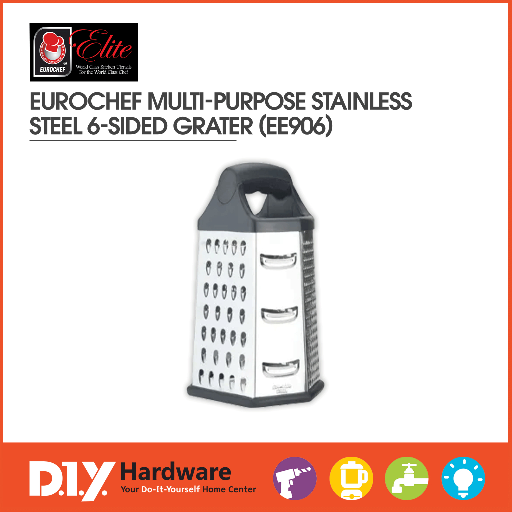 EUROCHEF by DIY Hardware Multi-Purpose Stainless Steel 6-Sided Grater ...