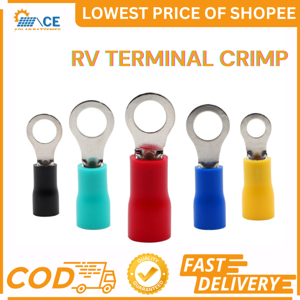 Ring insulated terminal Cable Wire Connector Crimp (10PCS) | Shopee ...