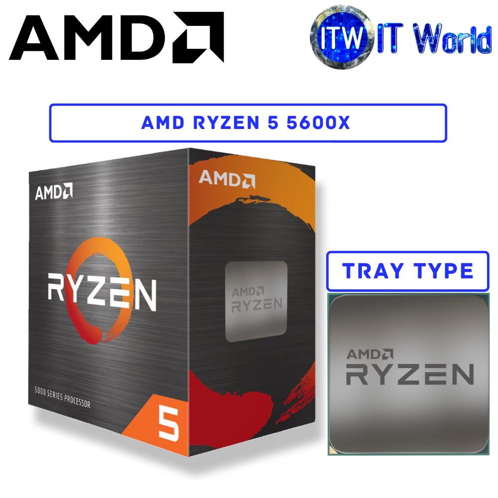 Itw | AMD Ryzen 5 5600X 6 Cores 12 Threads Desktop Processor (Box ...