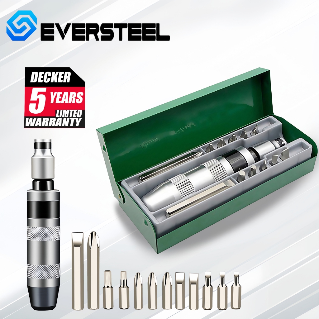 EVERSTEEL Impact Driver 13/7PCS Hand Impact Driver Extractor Tool Set ...