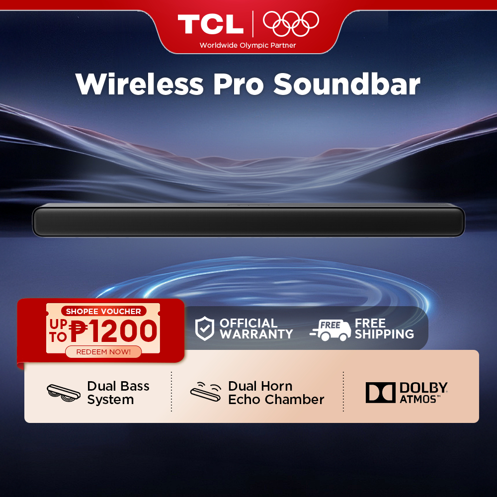 TCL Soundbar S45H Wireless Pro All-in-on-One 2.0 Channel Soundbar ...