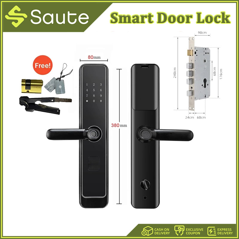 Biometric Smart Door Lock Fingerprint Password RFID Card Electronic ...