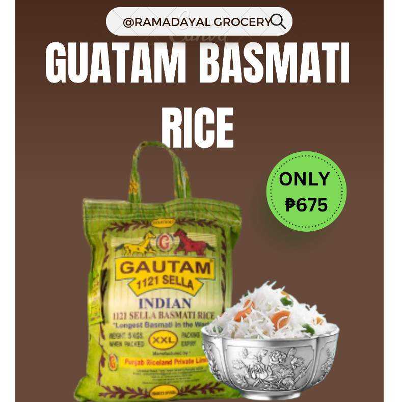 Gautam 5Kg 1121 Basmati Rice (Longest Grain Rice In The World) | Shopee ...