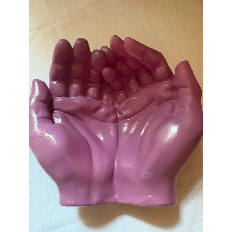 Gypsum Hand Ashtray, Jewelry, Candle etc. holder. Perfect for gifts and ...