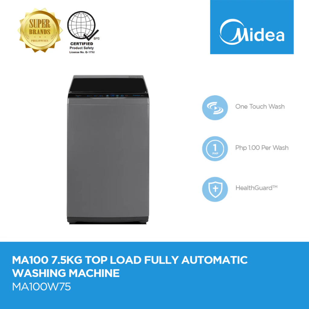 Midea 7.5kg HealthGuard Series Fully Automatic Top Load Washing Machine ...