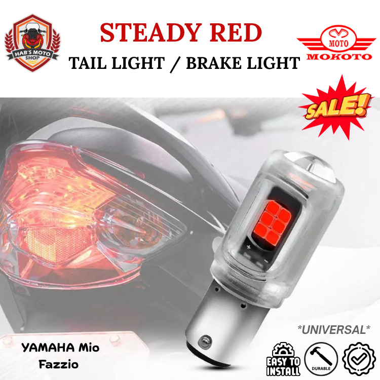YAMAHA Mio Fazzio MOKOTO TAIL LIGHT/ BRAKE LIGHT STEADY-RED SUPER ...