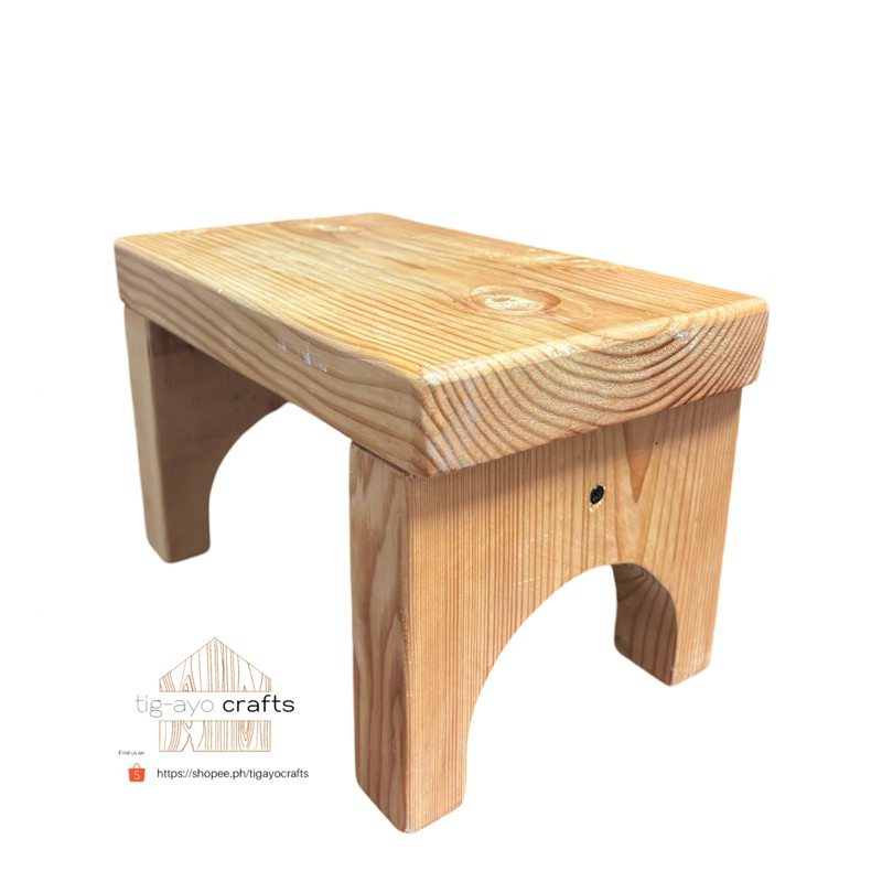 Bangkito Wooden Mini Chair Pinewood Aesthetic Minimalist Pallet ...