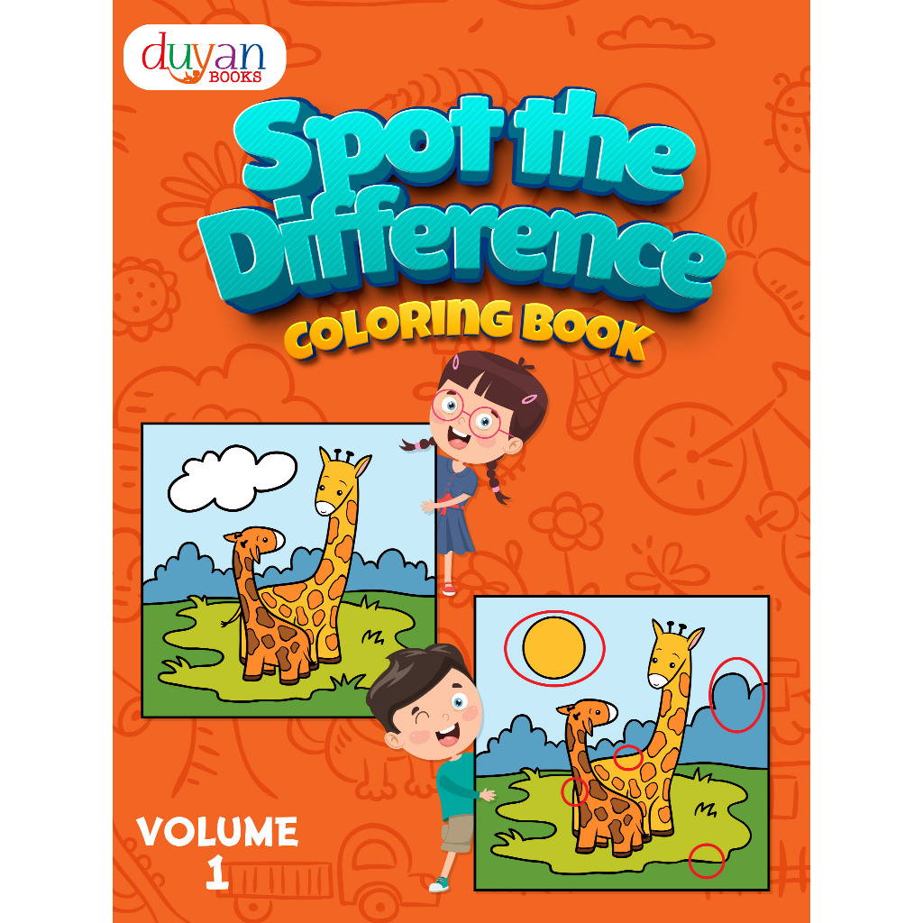 Spot the Difference Coloring Book (Volume 1) - Duyan Books | Shopee ...