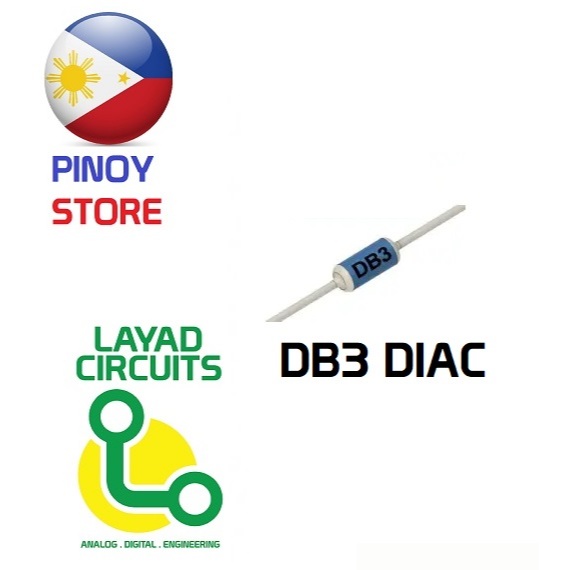 DB3 DIAC semiconductor device bi-directional diode AC circuit switch ...