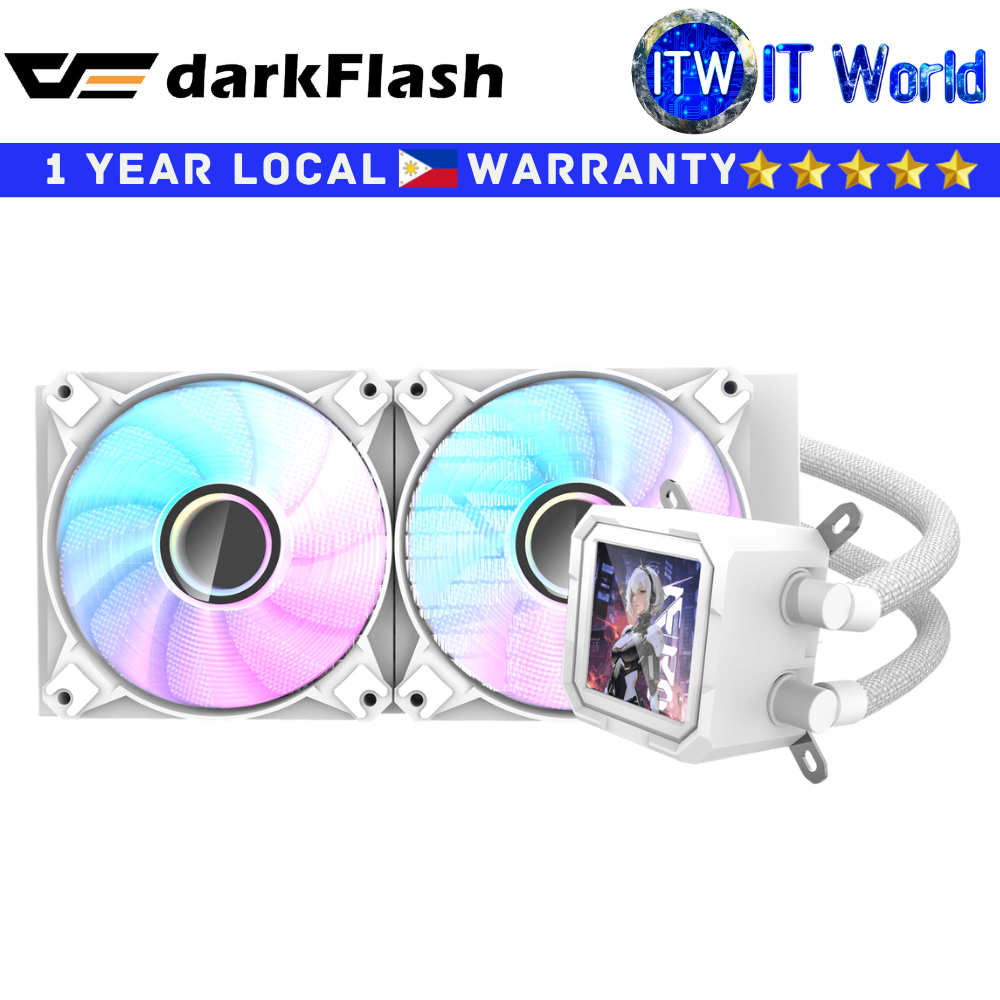 Darkflash CPU Liquid Cooler Fan Wave DV240S ARGB AIO 240mm (White ...