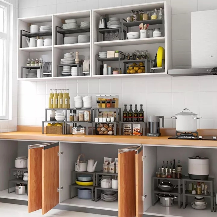 (COD) Mini Shelf for pantry, cabinet and table All-Metal Powder Coated ...