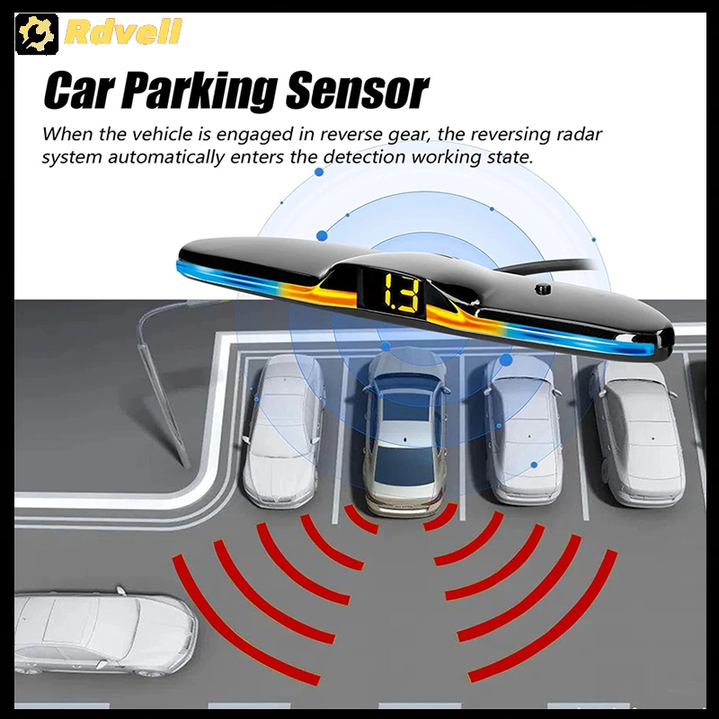 (COD)Car Parking Sensor Reverse Sensor Rear with 4 Parking Sensors ...