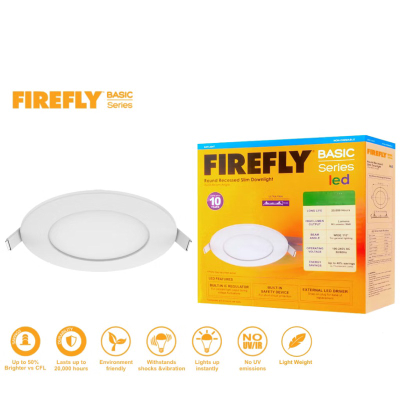 Firefly Basic Series LED Recessed Slim Downlight Round Ceiling Pin ...