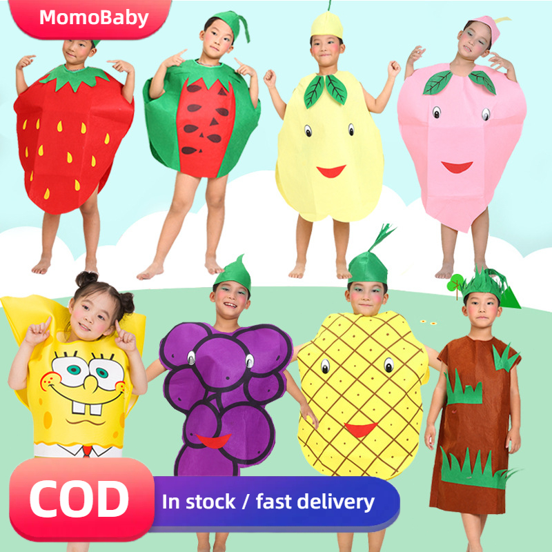 【100-140CM】Cute Cartoon Party Kids Cosplay Costumes Fruit Vegetable Clothes Halloween Children ...