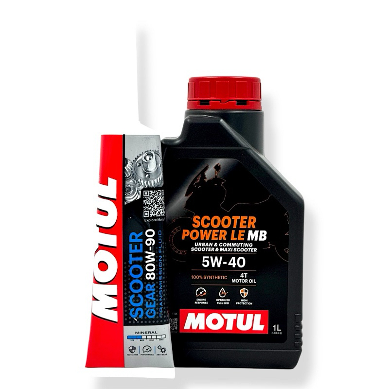MOTUL SCOOTER POWER LE 5W/40 1L + GEAR OIL SAE90 150ML | Shopee Philippines