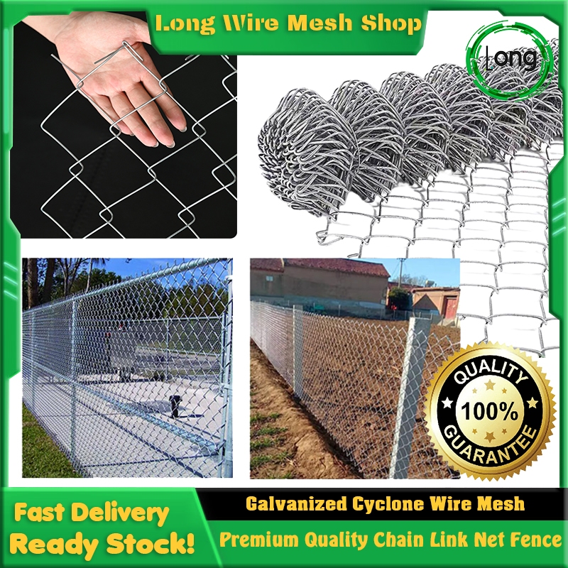 Cyclone Wire Fence Wires Galvanized & PVC Coated Chain Link Fence Pang ...