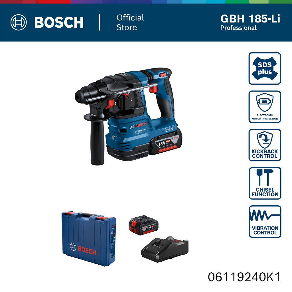 Bosch Power Tools GBH 185-LI 18V CORDLESS TOOLS - SOLO (without ...