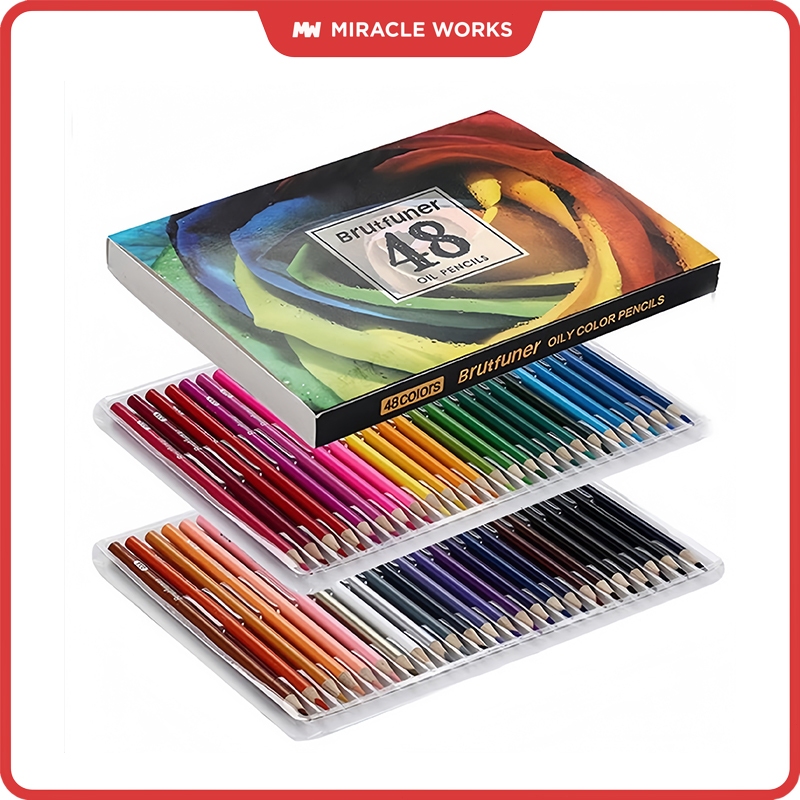 199】MW Brutfuner 48/72/80/120/180 Color Pencils Set Art Drawing Colored ...